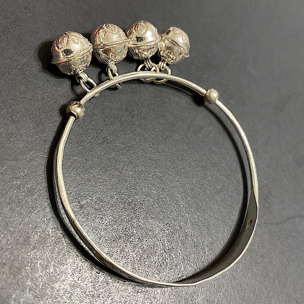 Sterlingsilver Bell Bangle - Gem